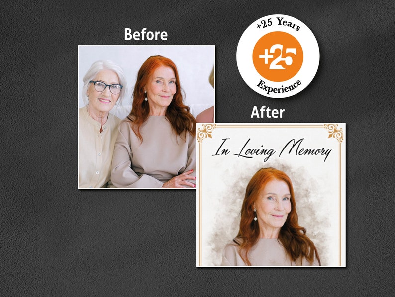 PRINTED Funeral Poster Photo for in Loving Memory, Custom Celebration ...