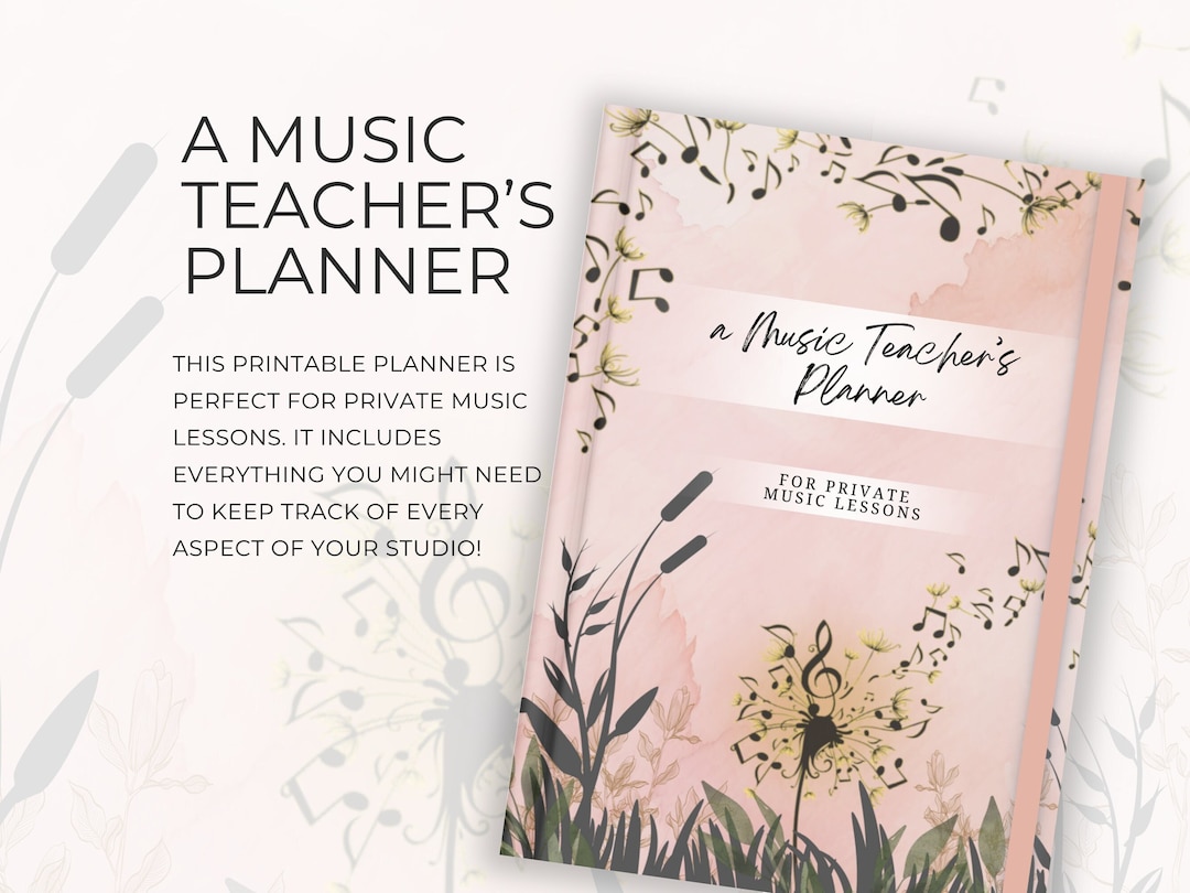 Piano Teacher Planner, Printable Resource for Music Lesson Organization ...