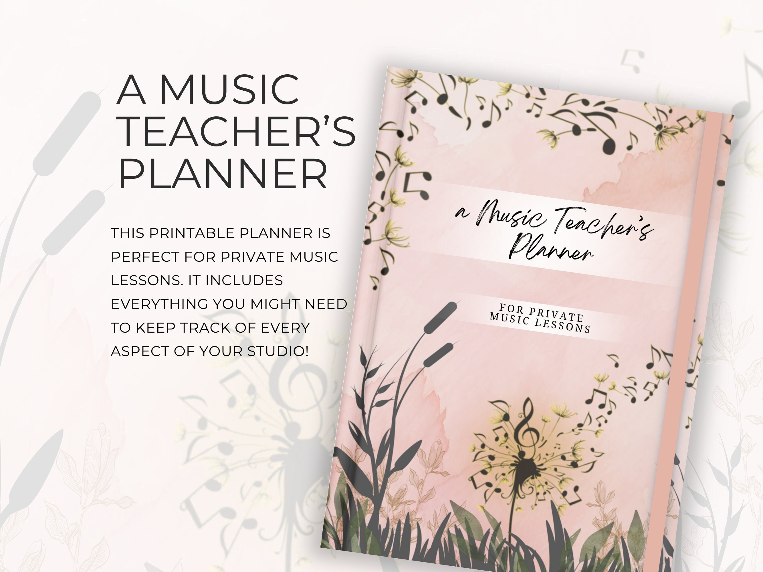 Piano Teacher Planner, Printable Resource for Music Lesson Organization ...