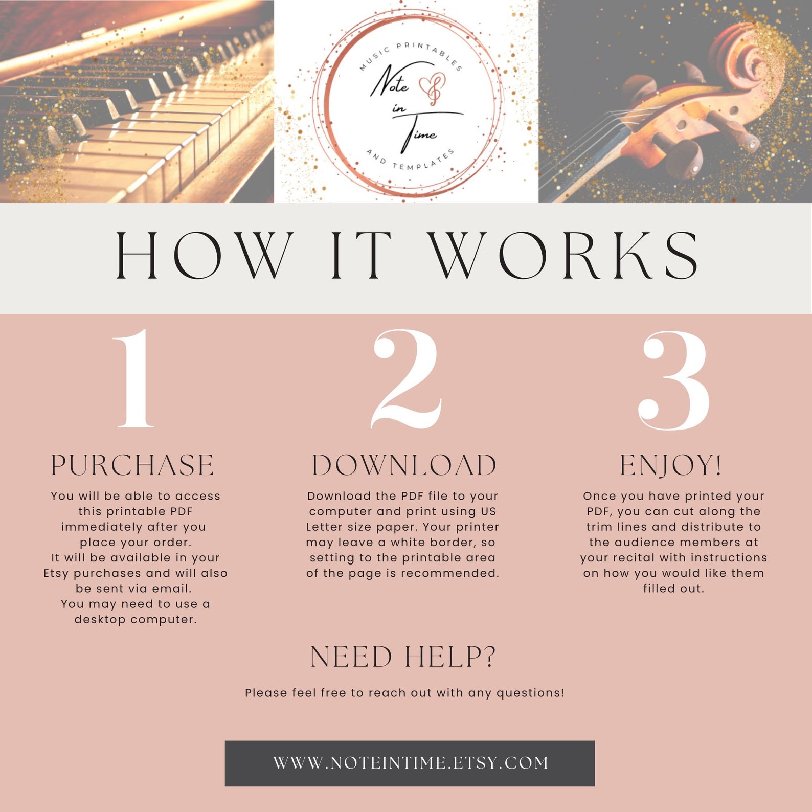 Compliment Cards for Music Recitals, Printable Piano Teacher Resource ...