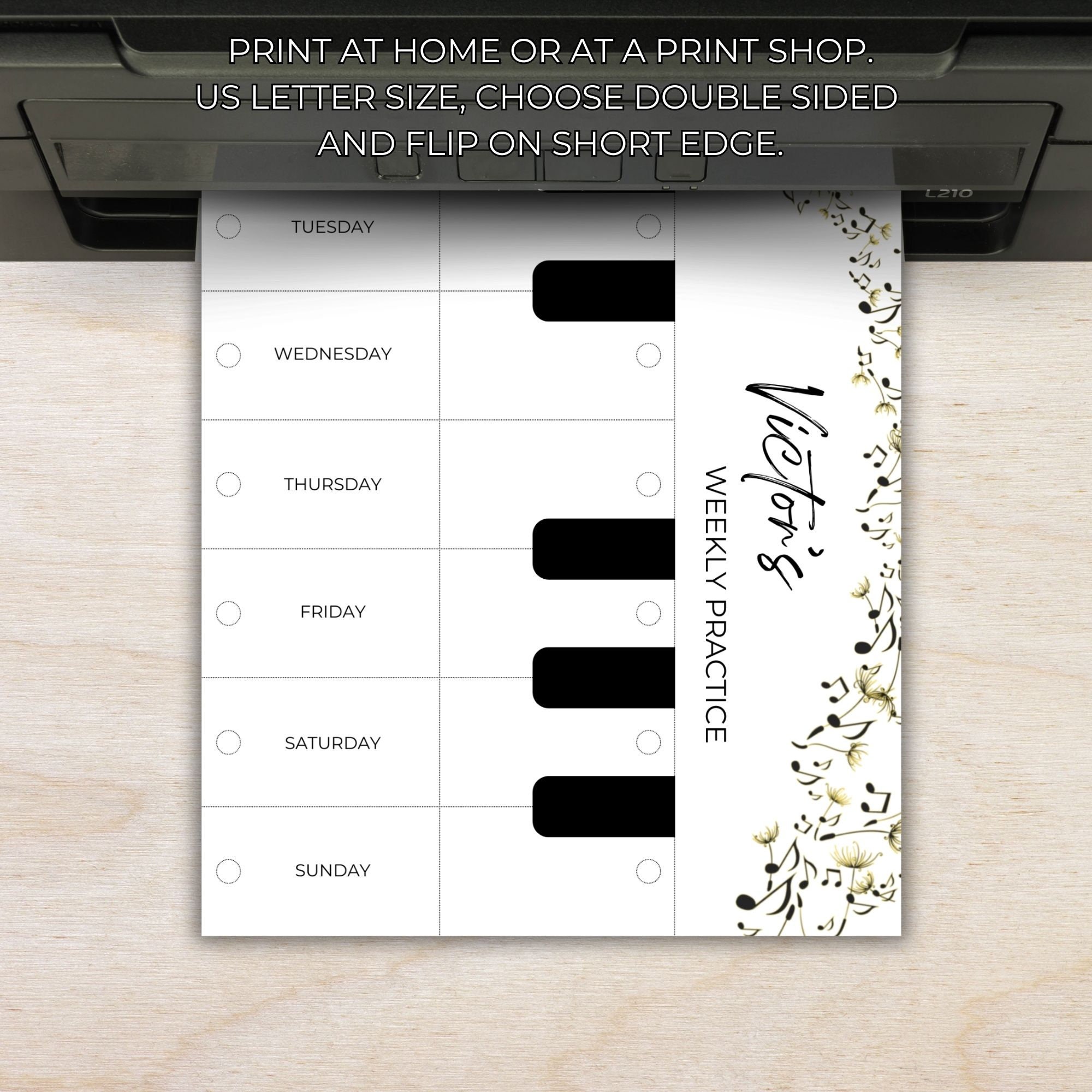 Routine Flip Chart Digital, for Kids Music Practice Habit, Tracker ...