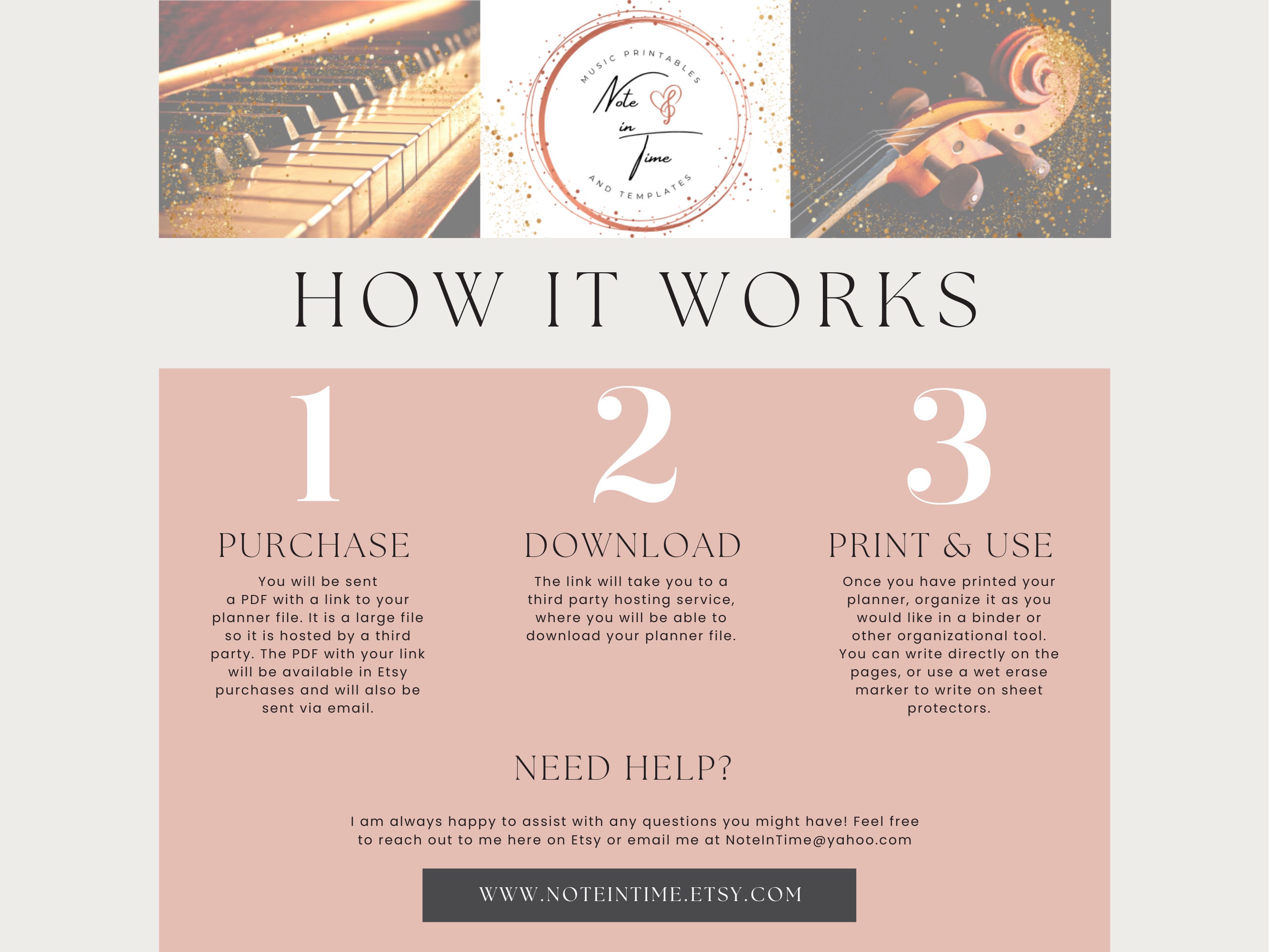 Piano Teacher Planner, Printable Resource for Music Lesson Organization ...