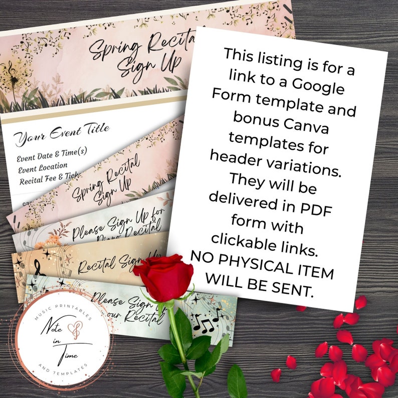 Music Recital Google Form Template, Performance Sign Up, RSVP Survey ...