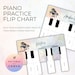 Piano Practice Flip Chart, for Kids Music Habits, Tracker Sheet ...