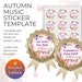 Recital Sticker Template, Music Achievement Reward for Piano Students ...
