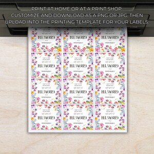Music Recital Sticker Template, Wildflower Floral, Achievement Reward ...