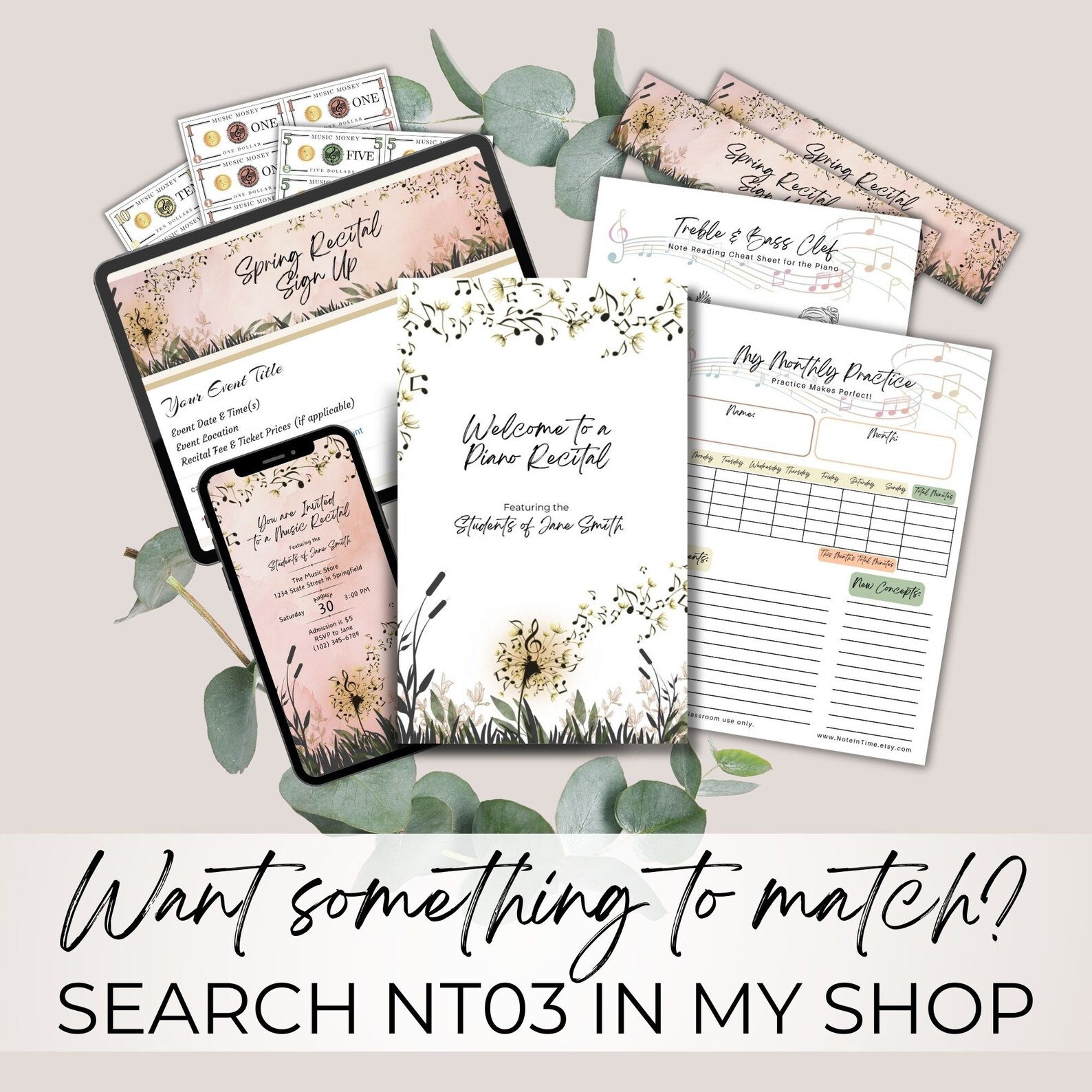 Music Recital Certificate, Achievement Award for Piano Students ...