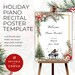 Holiday Piano Recital Poster, Door or Easel Signage to Guide Audience ...
