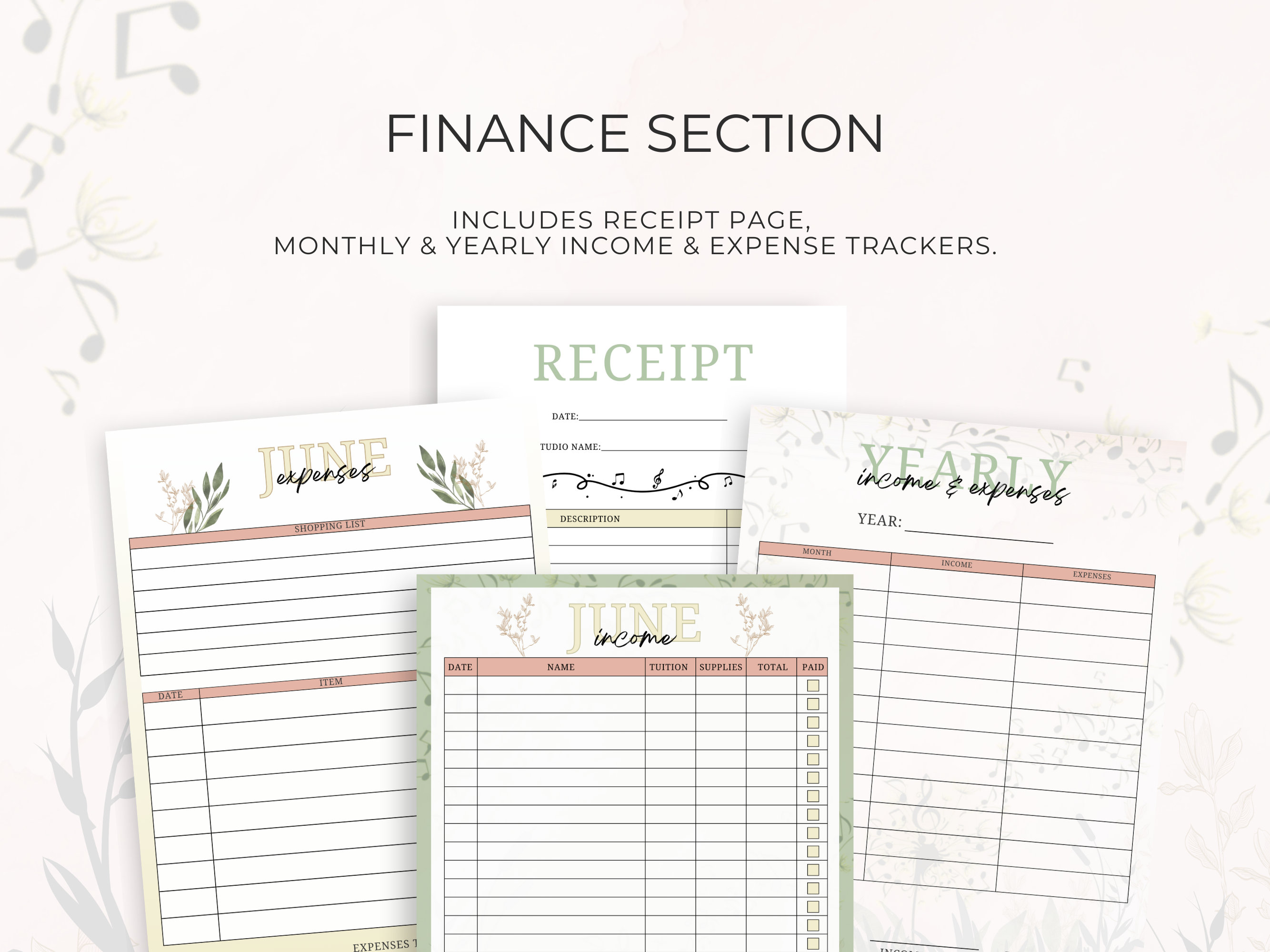 Piano Teacher Planner, Printable Resource for Music Lesson Organization ...