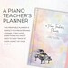 Piano Teacher Planner, Printable Resource for Music Lesson Organization ...