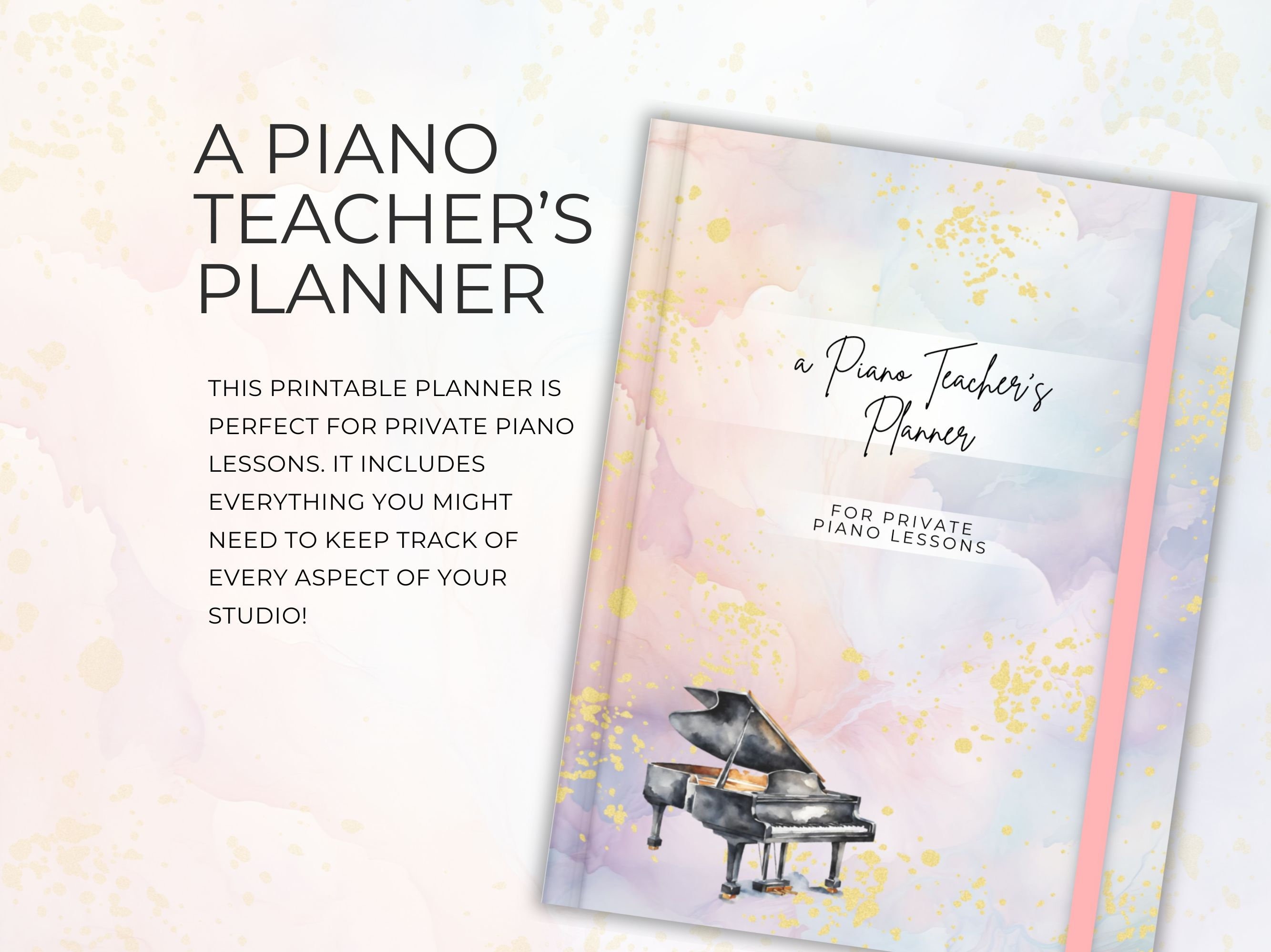 Piano Teacher Planner, Printable Resource for Music Lesson Organization ...