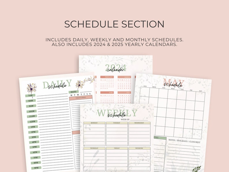 Piano Teacher Planner, Printable Resource for Music Lesson Organization ...