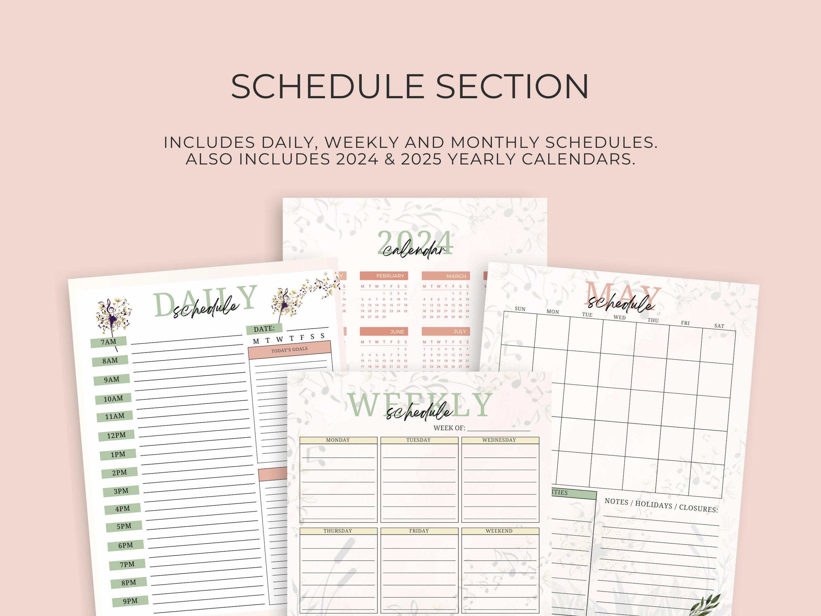 Piano Teacher Planner, Printable Resource for Music Lesson Organization ...