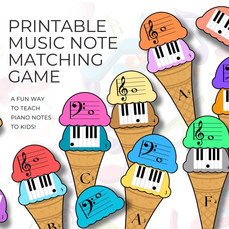 Printable Music Notes - Etsy UK