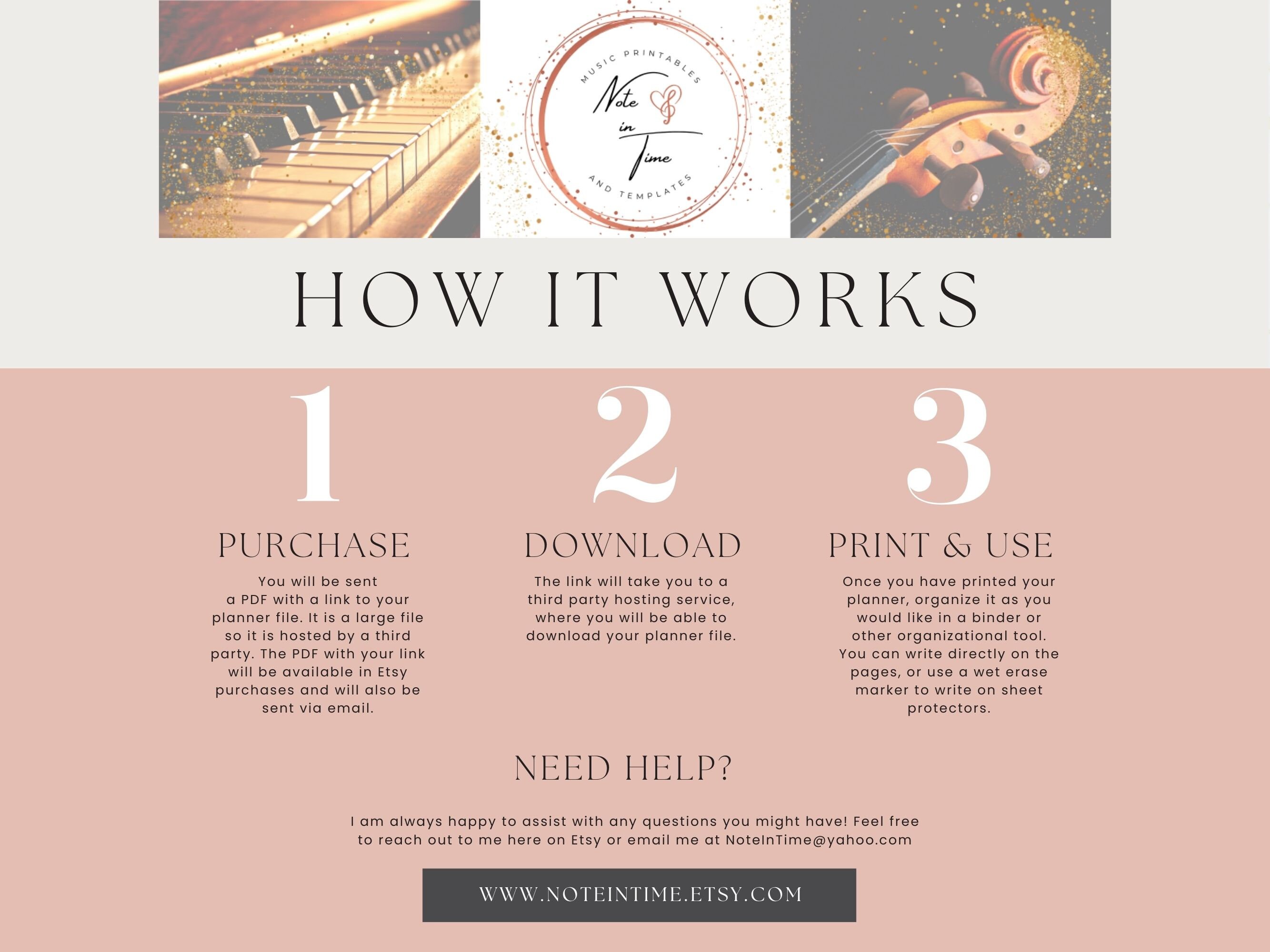 Piano Teacher Planner, Printable Resource for Music Lesson Organization ...