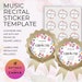 Music Recital Sticker Template, Wildflower Floral, Achievement Reward ...