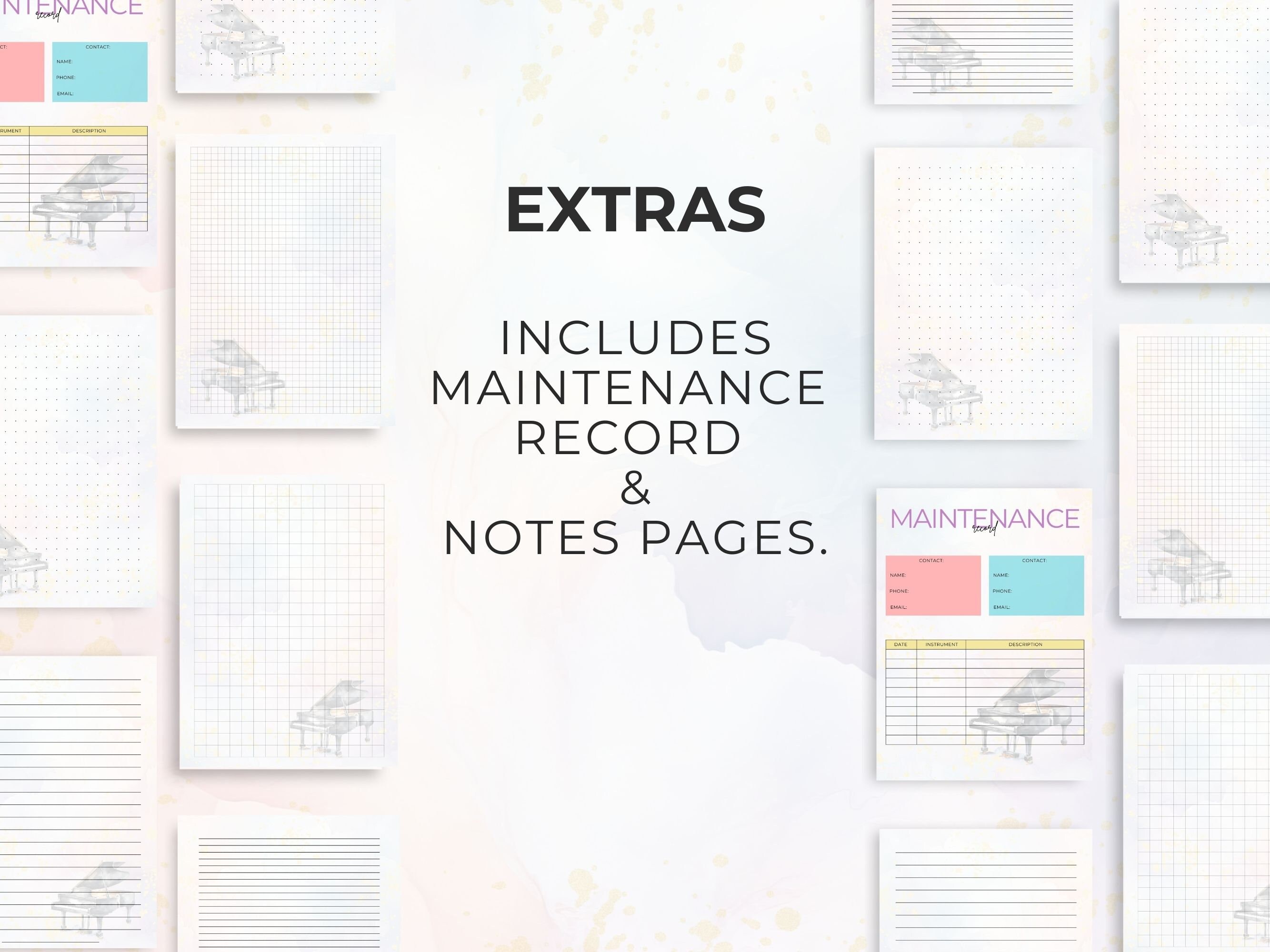 Piano Teacher Planner, Printable Resource for Music Lesson Organization ...