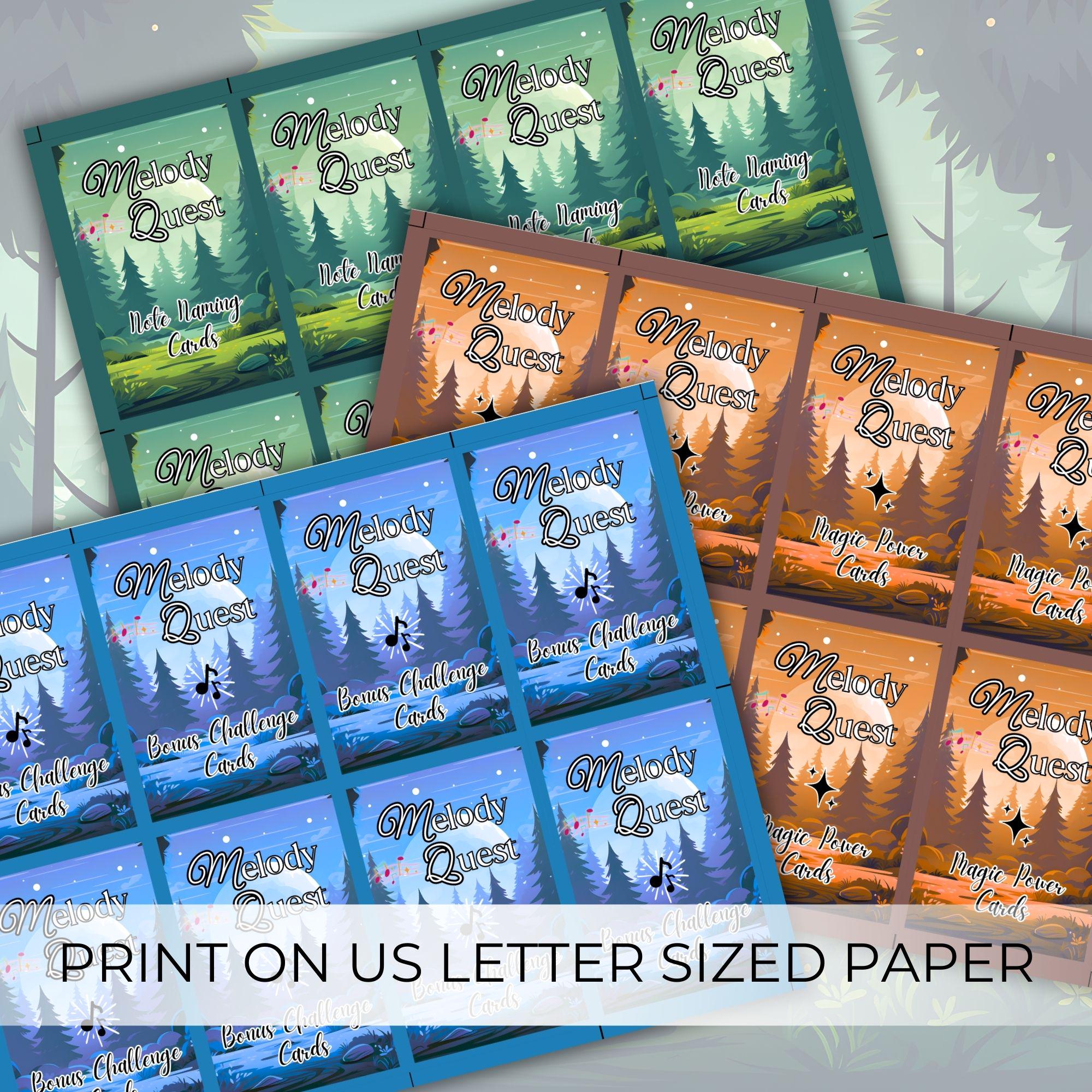 Music Note Naming Game, Melody Quest, Fun Theory Adventure, Printable ...