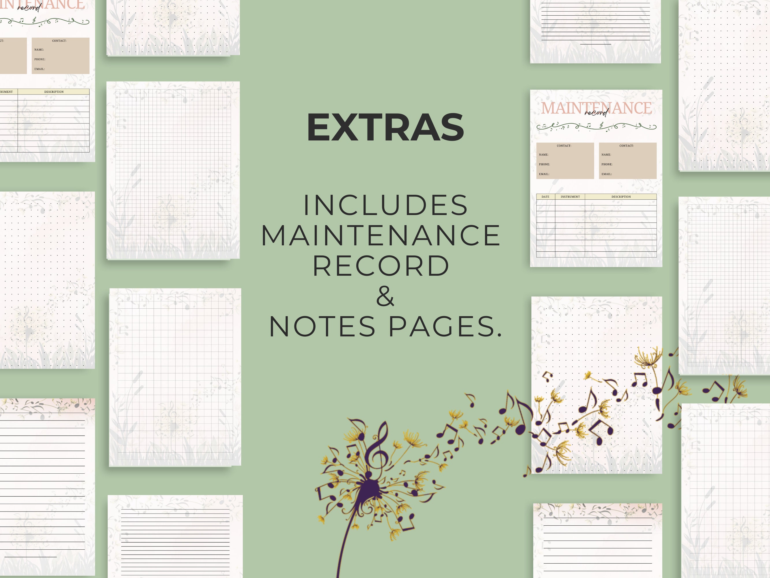 Piano Teacher Planner, Printable Resource for Music Lesson Organization ...