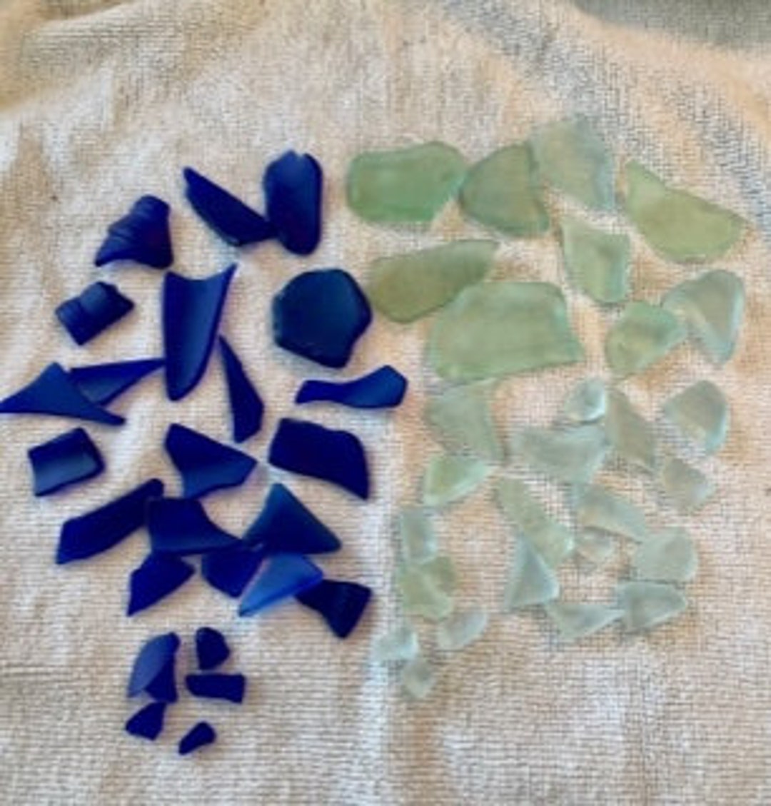 Tumbled Blue Beach Glass Manmade Sea Glass Blue/sea Foam Craft Glass ...