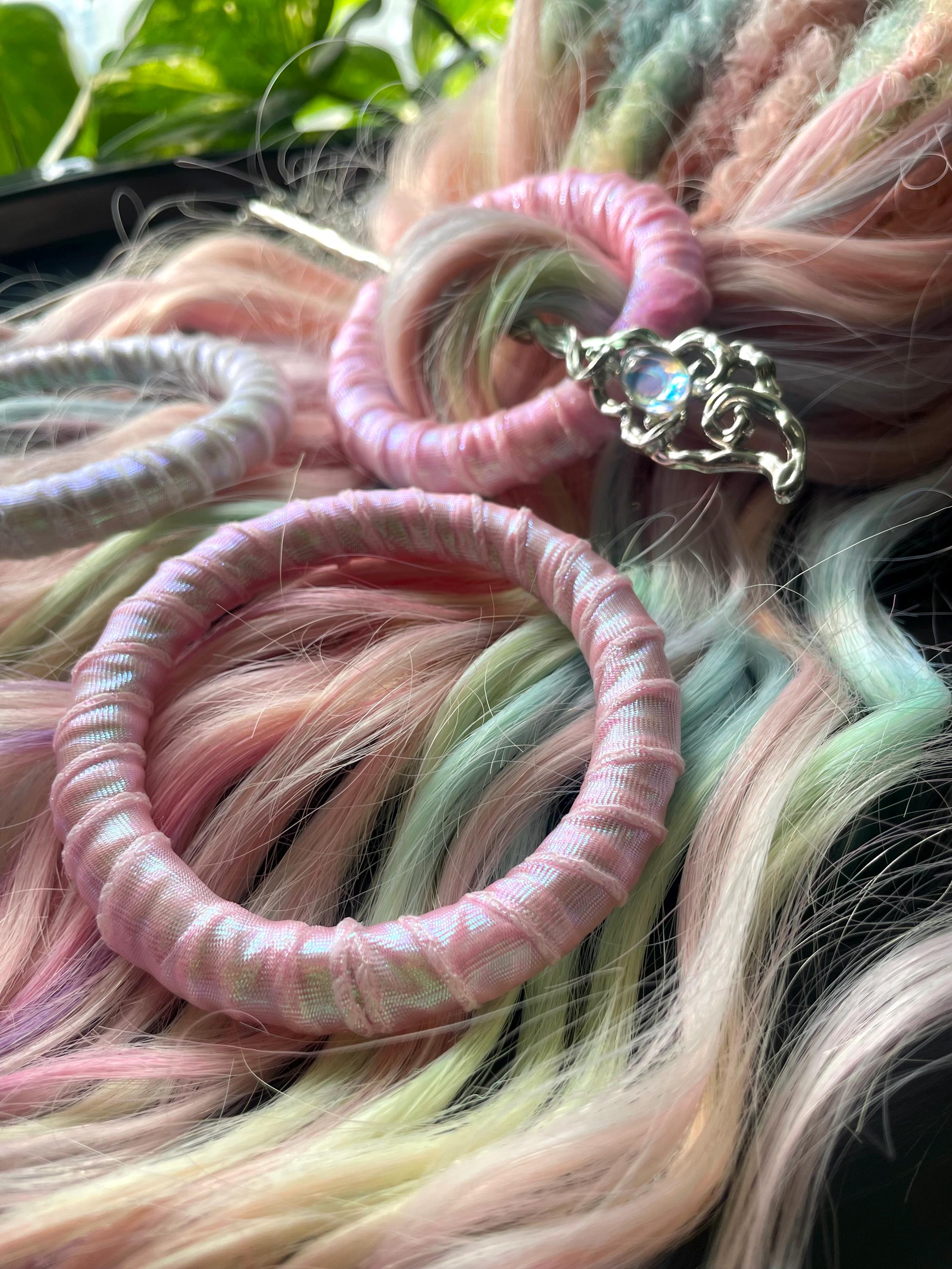 Festival Dreadlock Hair Accessory - Lace-wrapped Ring With Metal ...