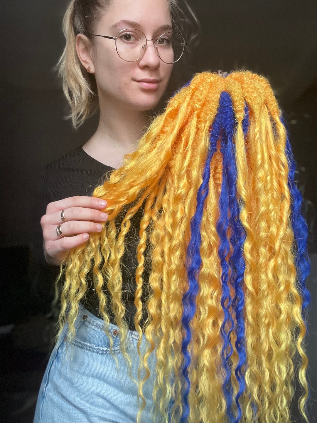 Curls Dolly Synthetic Dreads Hair Extensions Dreads Extensions Curly ...