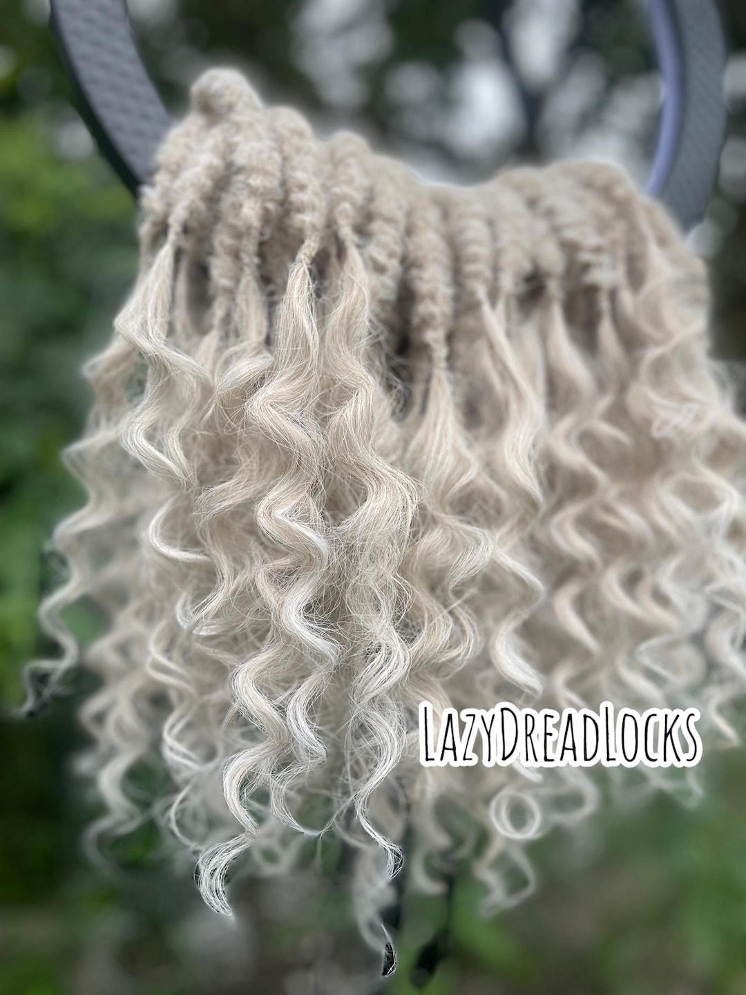 Curly Dreadlocks Extensions in Platinum Blonde - Boho Festival Curls ...