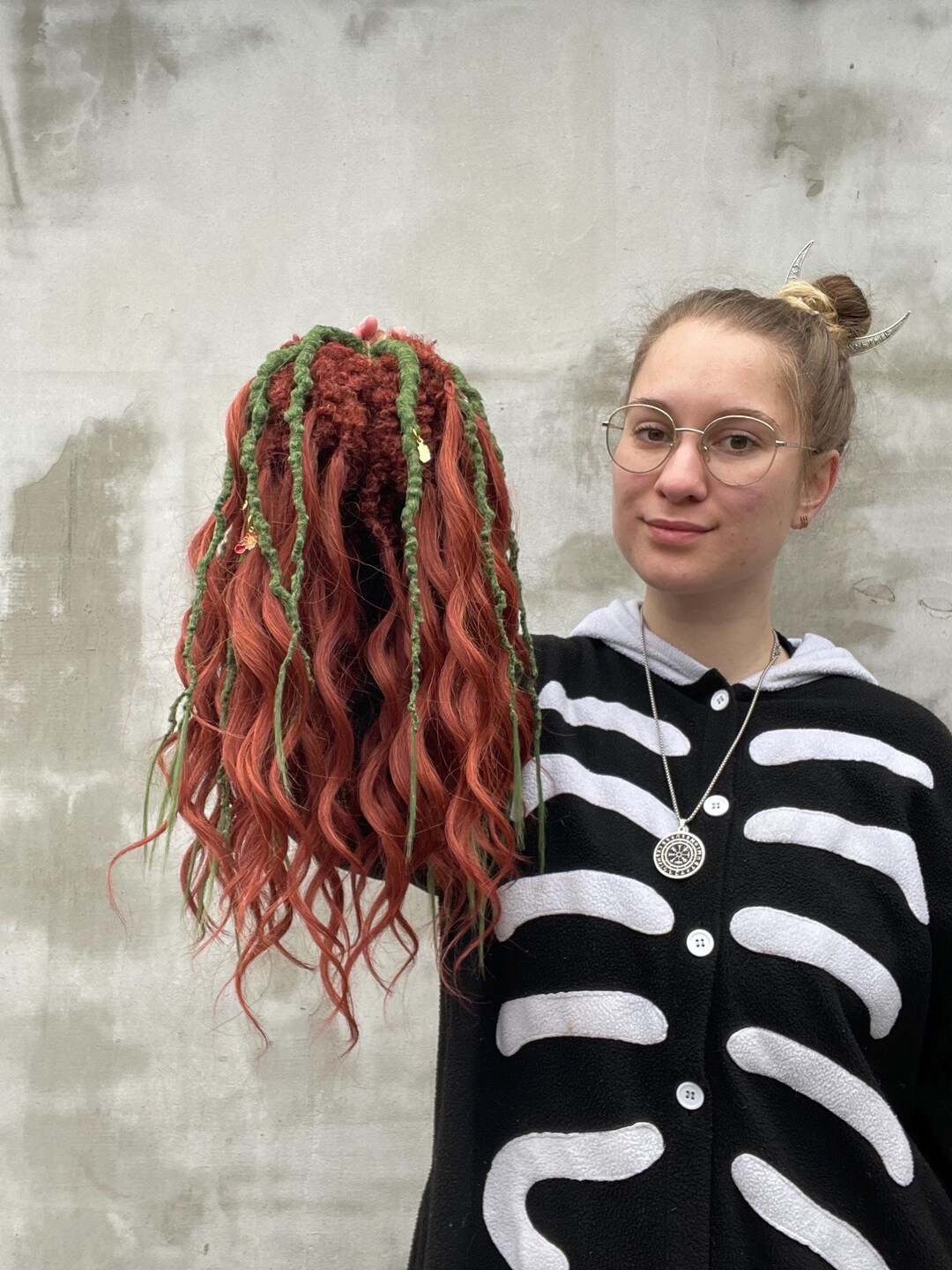 Ginger Copper Dreadlock Extensions - Festival Push up Curls, Synthetic ...