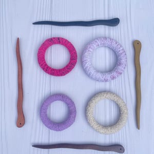 Lace-wrapped Dreadlocks Hair Accessory - Ring With Wooden Stick for ...