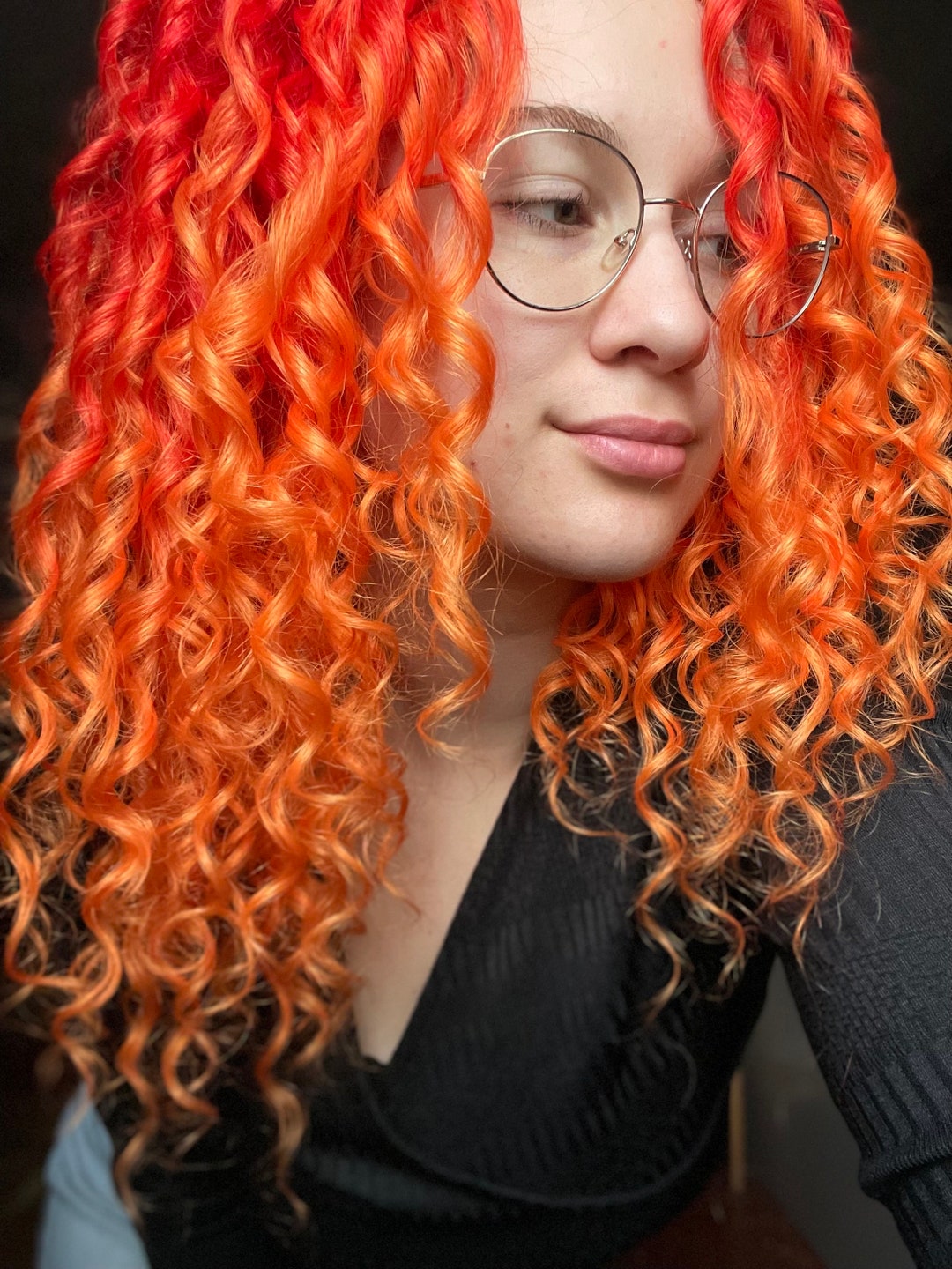 Synthetic Dreads Curly Dreads Double Ended Dreads Wavy Hair Orange ...