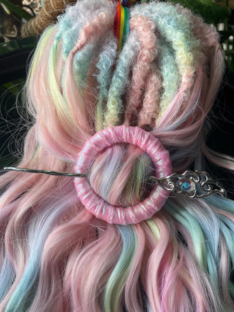 Festival Dreadlock Hair Accessory - Lace-wrapped Ring With Metal ...