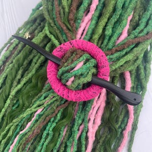 Lace-wrapped Dreadlocks Hair Accessory - Ring With Wooden Stick for ...