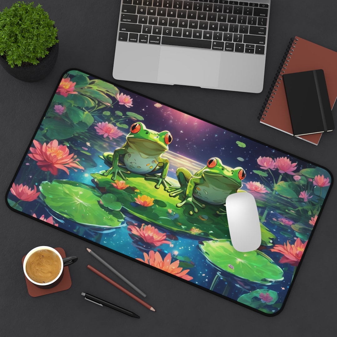 Space Frogs Deskmat, Space Desk Mat, Mouse Pad, Desk Mat Aesthetic ...