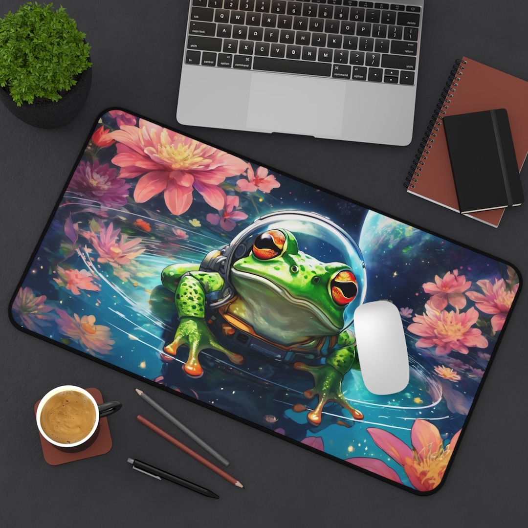 Space Frogs Deskmat, Space Desk Mat, Mouse Pad, Desk Mat Aesthetic ...