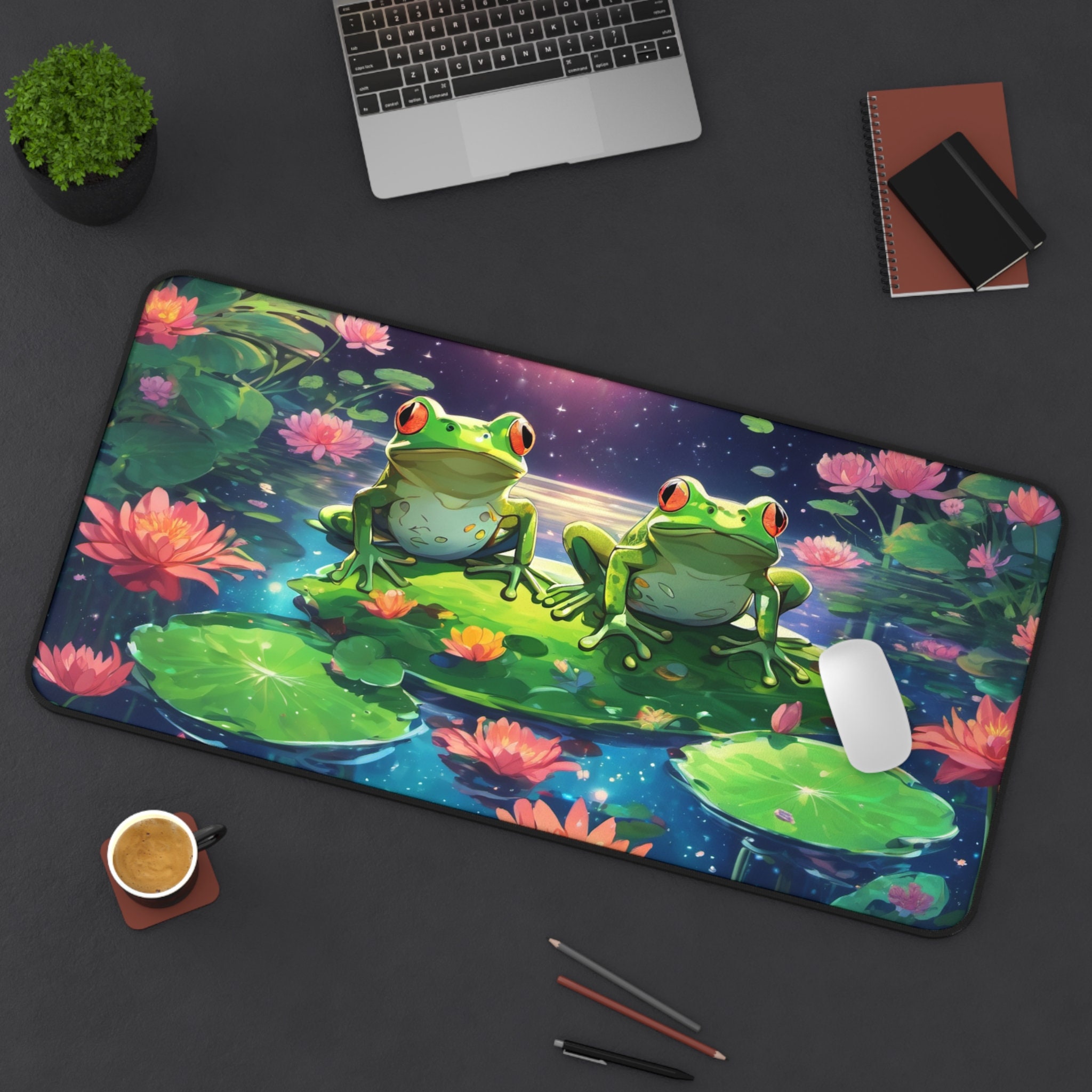 Space Frogs Deskmat, Space Desk Mat, Mouse Pad, Desk Mat Aesthetic ...