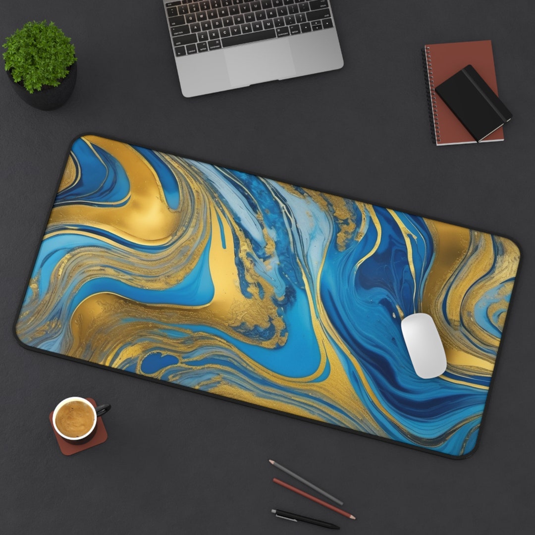 Blue Desk Mat, Deskmat, Cute Desk Mat, Desk Mat Aesthetic, Custom Desk ...