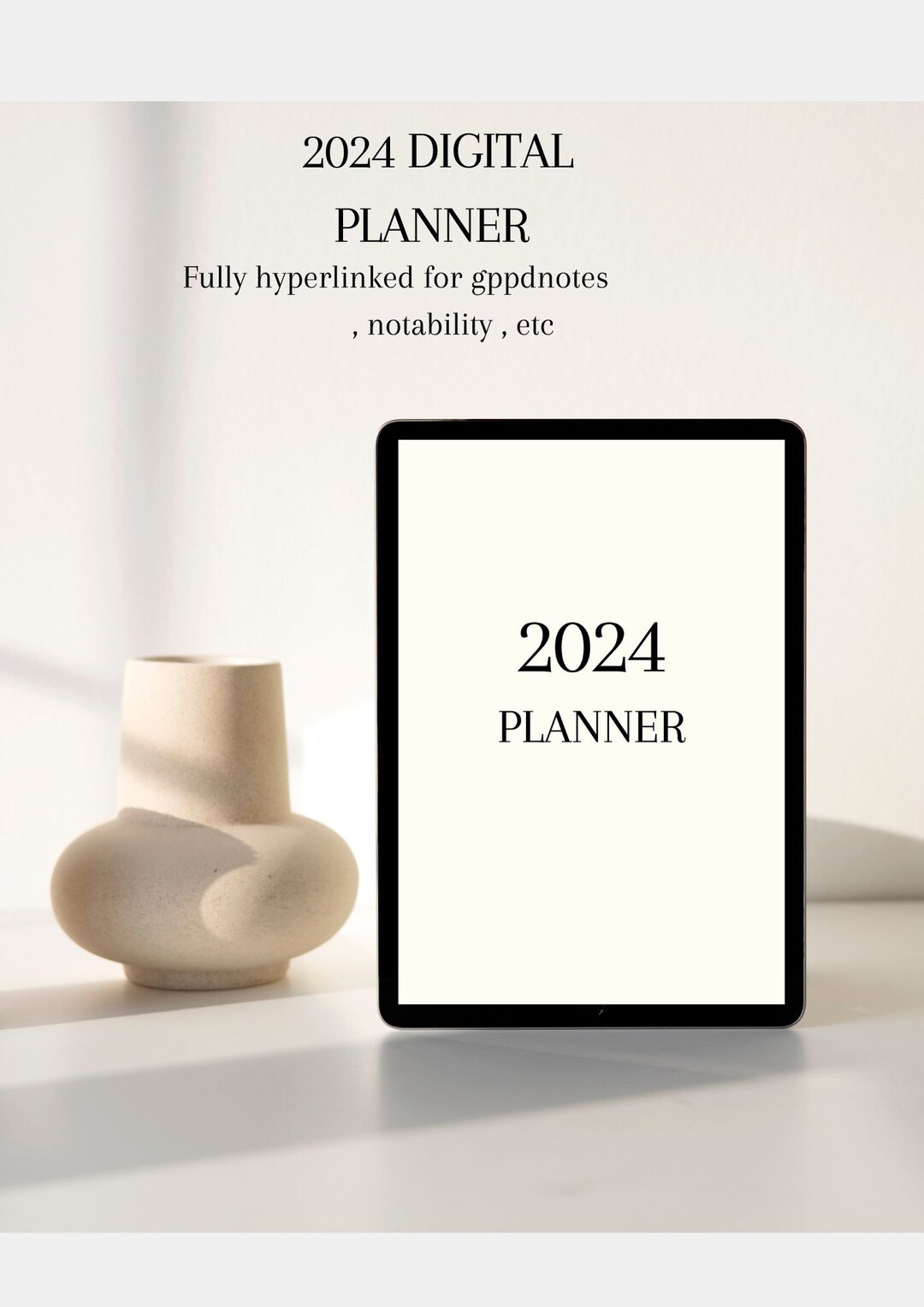 Simple and Minimal Monthly Printable Planner 2024 Calendar - Etsy