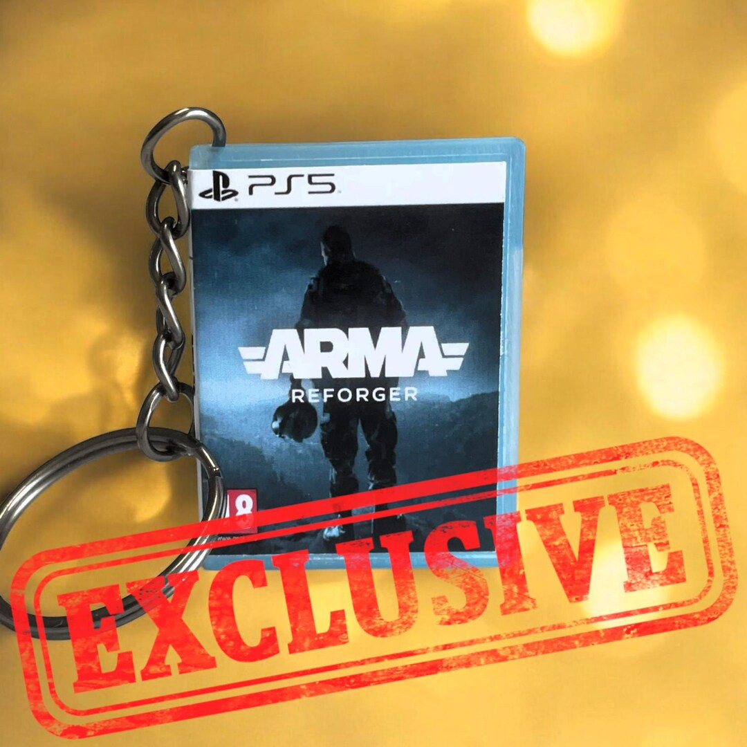 ARMA Reforger PS5 Console Video Game Box Shaped Keychain Gamer Geek War ...