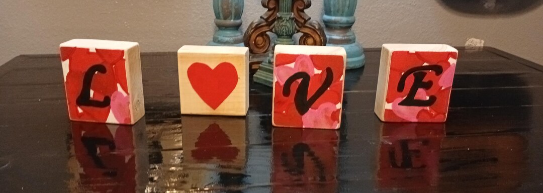Reversible Holiday Blocks for Valentines Day and St. Patrick's Day. - Etsy