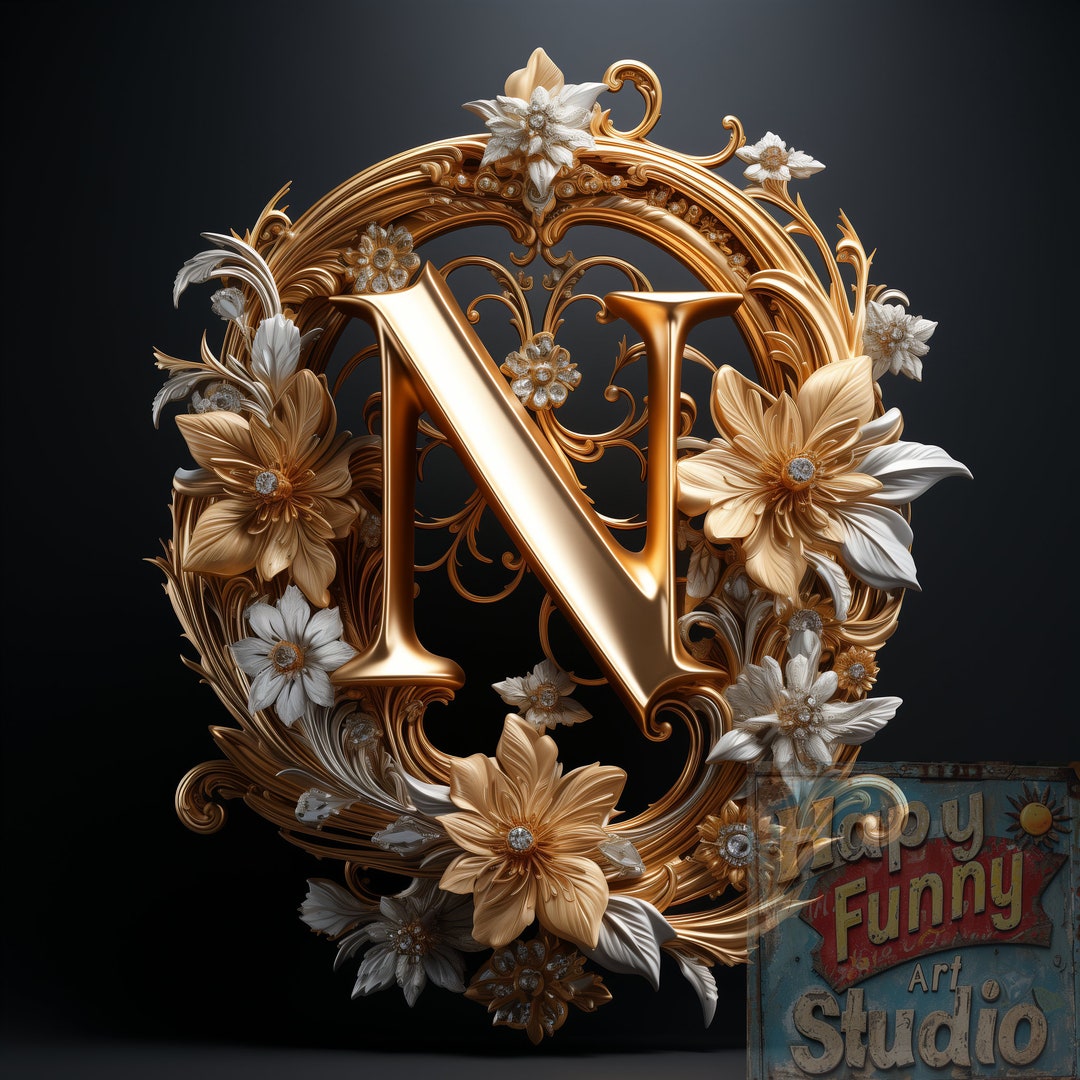 Letter N , Logo, Digital Printable Papers, Digital Pattern, Non ...