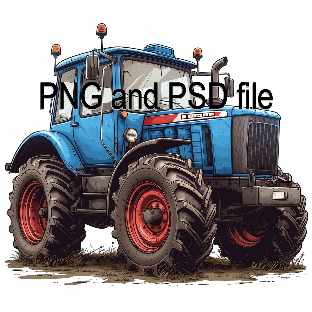 Tractor, Transparent File Png, Sublimation, Printable , Digital ...