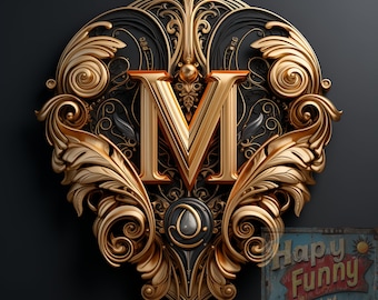 Letter M , Logo. Digital Printable Papers, Digital Pattern, Non ...