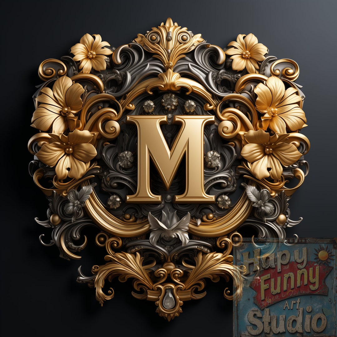 Letter M , Logo. Digital Printable Papers, Digital Pattern, Non ...