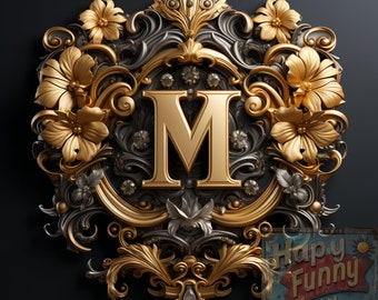 Letter M , Logo. Digital Printable Papers, Digital Pattern, Non ...