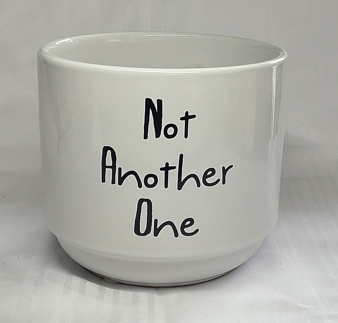 Ceramic In-door Plant Pot With Slogan - Etsy