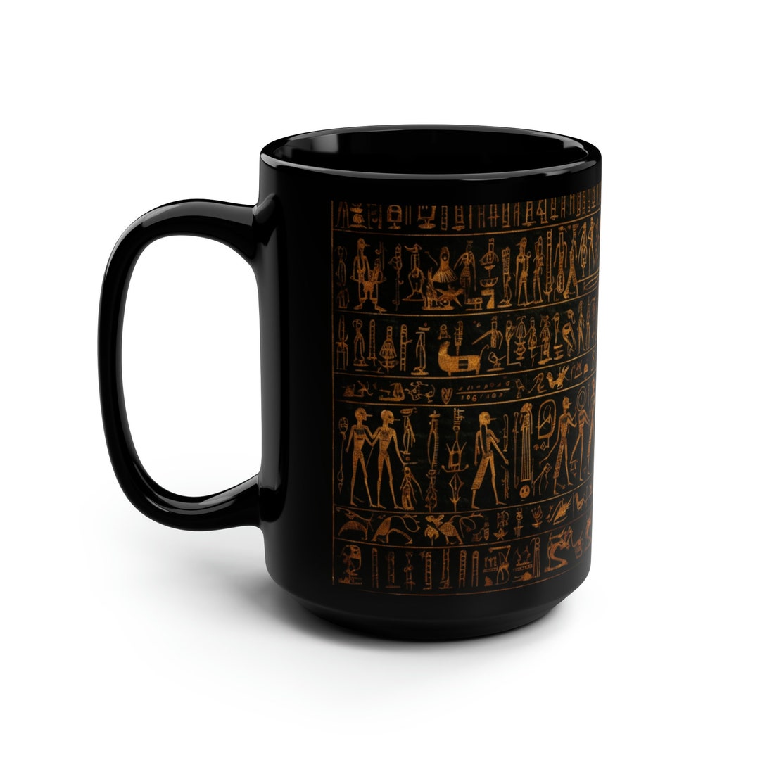 Ancient Egyptian Hieroglyphics Mug 15oz Ancient Egypt Coffee Cup ...