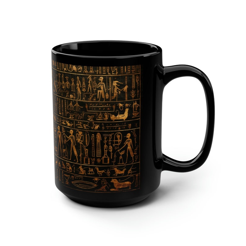 Ancient Egyptian Hieroglyphics Mug 15oz Ancient Egypt Coffee Cup ...