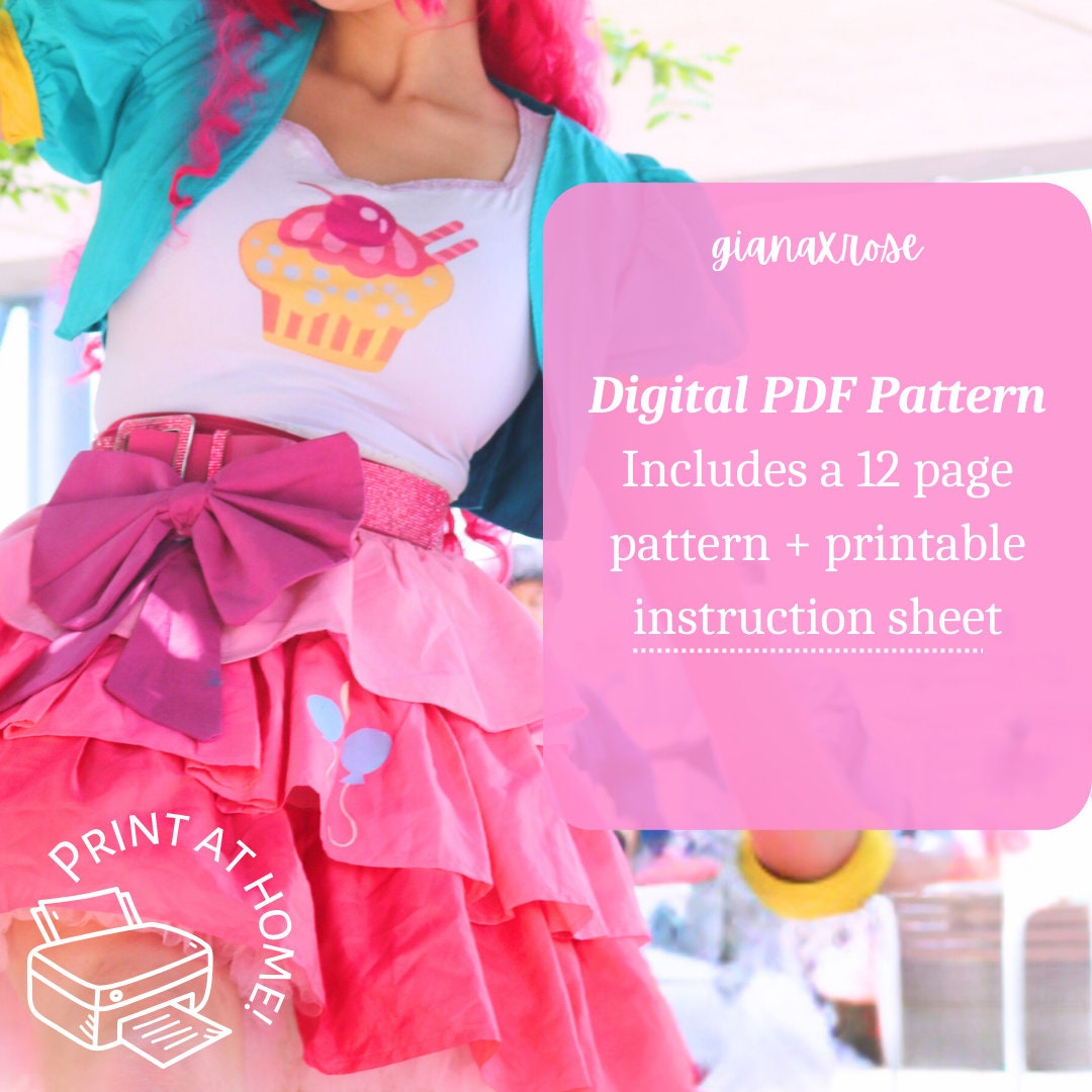 Patrón de costura para cosplay de Pinkie Pie: My Little Pony: Equestria ...