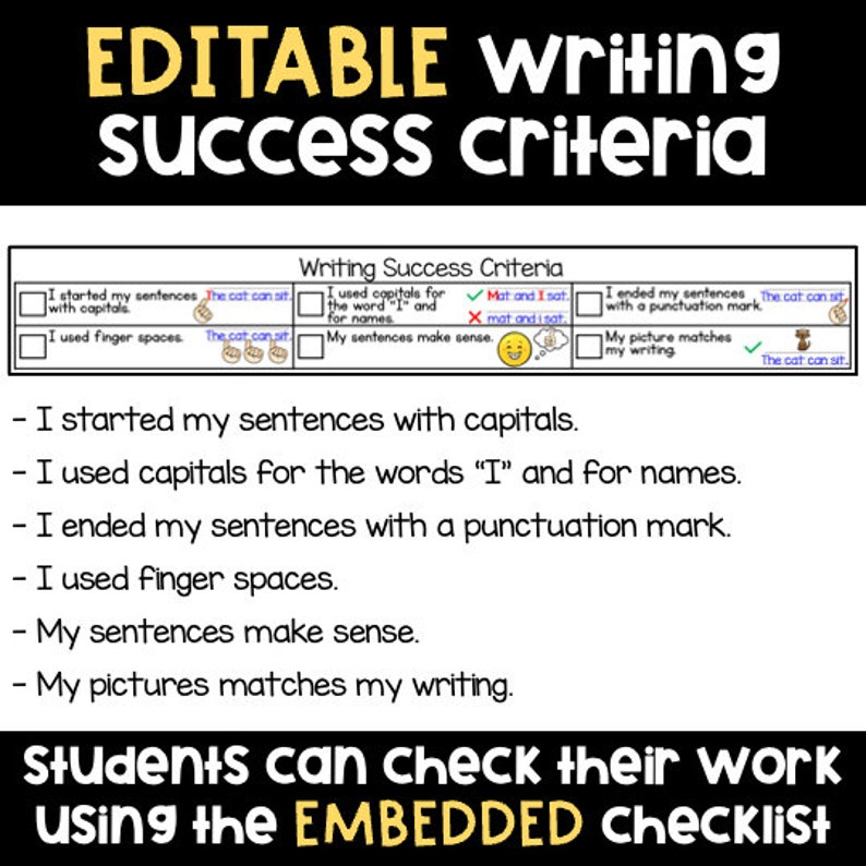 Writing Paper With Lines and Picture Box Templates Editable Checklist ...