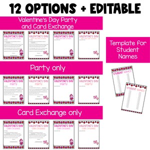 EDITABLE Valentine's Day Party Letter to Parents | Card Exchange ...